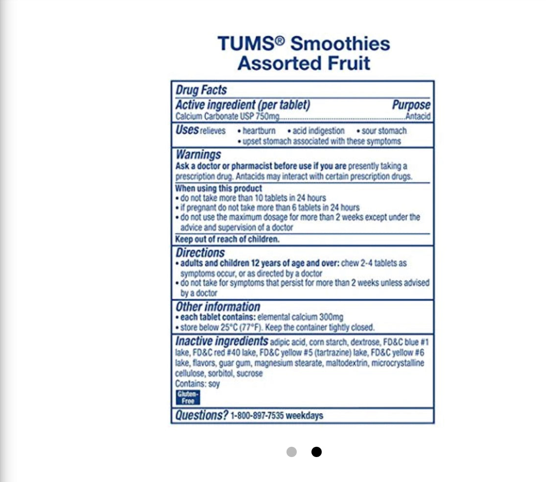 TUMS Extra Strength Smoothies, 250 Chewable Tablets – Online Depot Store